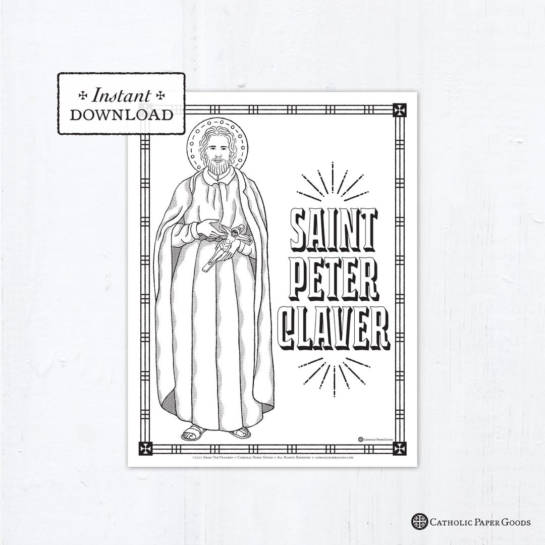 Catholic Coloring Page - Saint Peter Claver - Catholic Saints ...