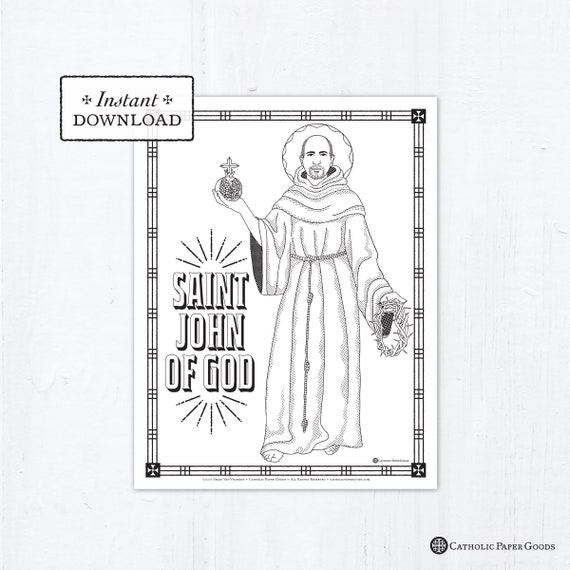 Saint John Coloring Page