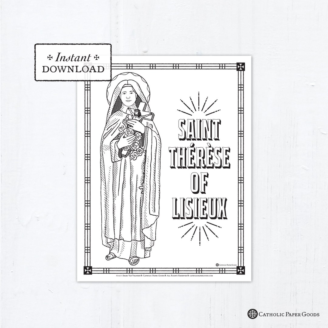 Catholic Coloring Page - Saint Thérèse of Lisieux - Catholic Saints ...