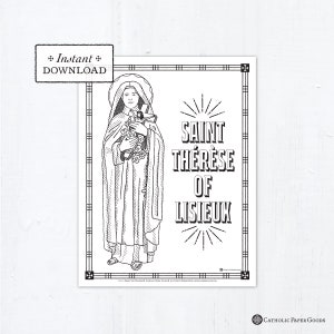 Catholic Coloring Page - Saint Thérèse of Lisieux - Catholic Saints ...