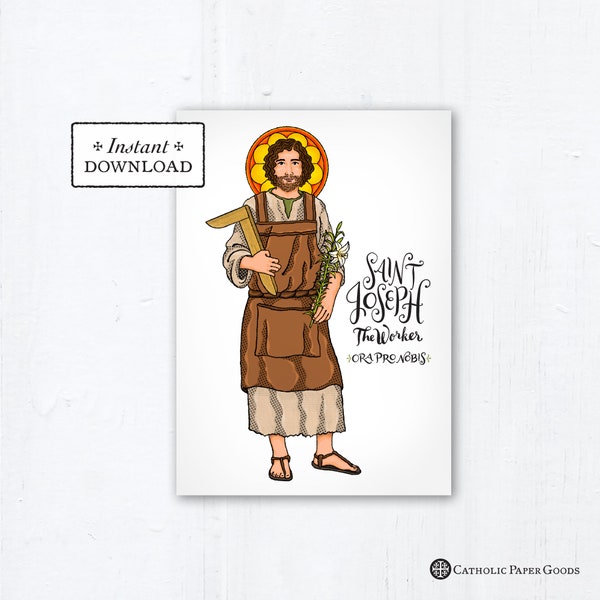 St Joseph the Worker Art - Etsy