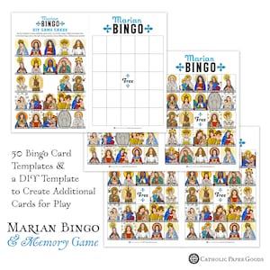 Marian Bingo & Memory Game: Catholic Kids Activity (PDF) - Etsy