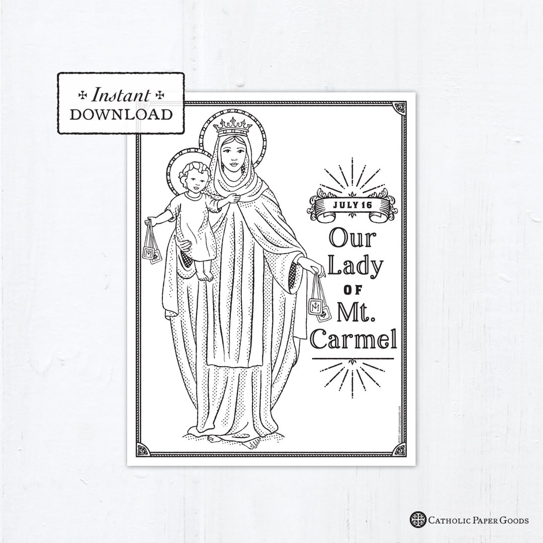 Catholic Coloring Page - Our Lady of Mt. Carmel - Catholic Saints ...