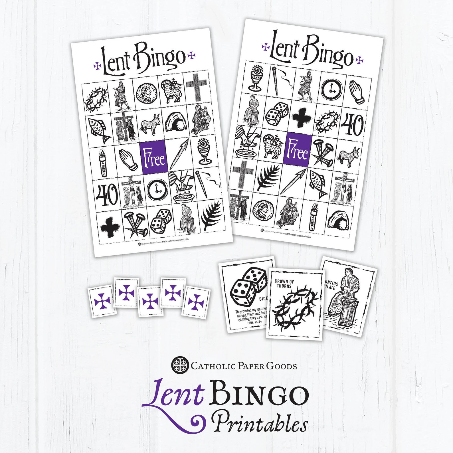 Catholic Lent Bingo Game: Printable Activity for Kids (PDF) - Etsy