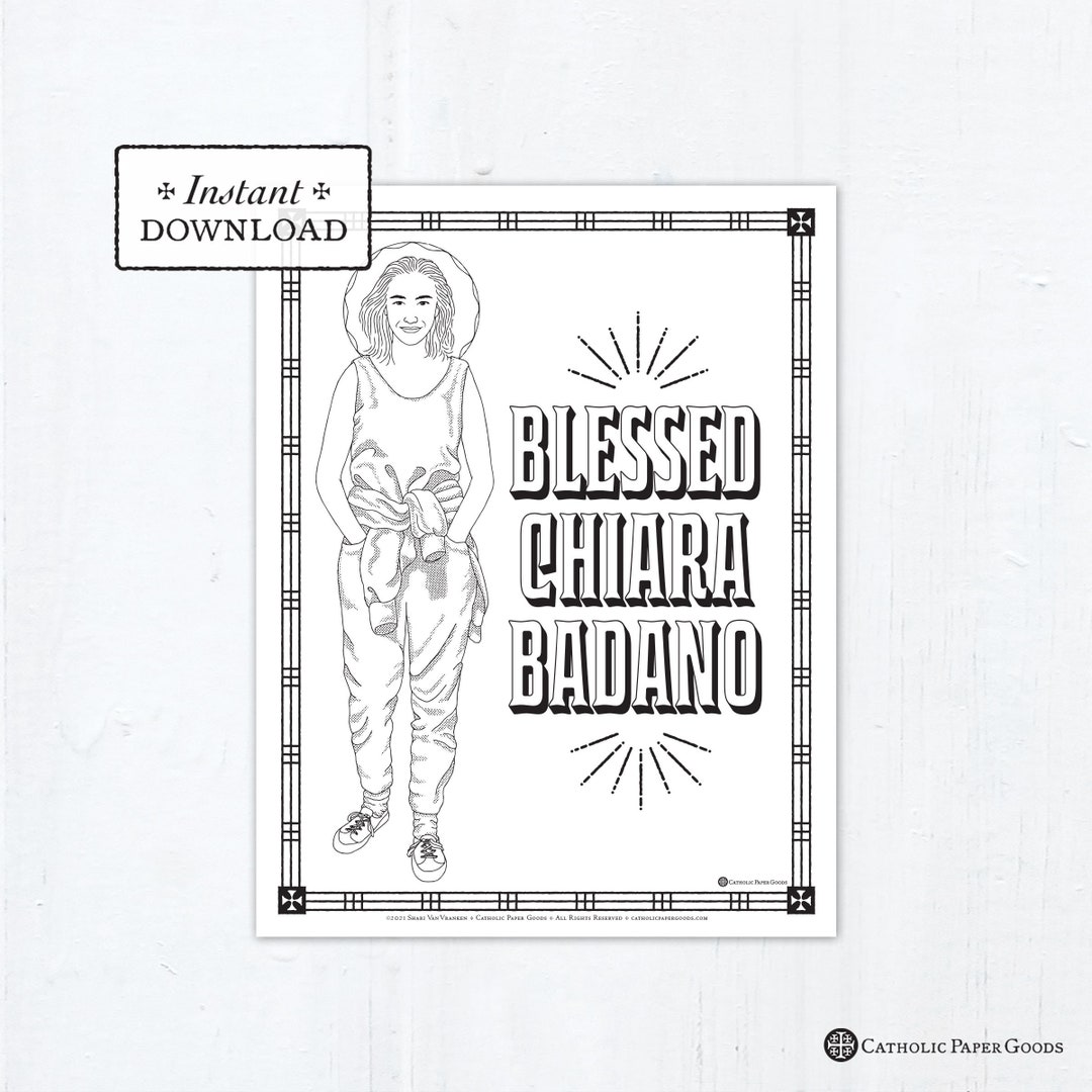 Catholic Coloring Page - Blessed Chiara Badano - Catholic Saints ...