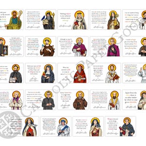 Lent With the Saints 24 Printable Catholic Saint Art Prints, Saint ...
