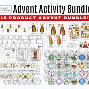 Advent PDF Bundle: Bingo, Coloring Pages, Jesse Tree Ornaments, O ...