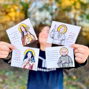 Catholic Saints Valentine Horizontal Exchange Cards Set 1, Printable ...