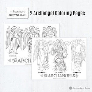 Archangels Activity Bundle: Coloring Pages, Maze, Puzzles (printable ...