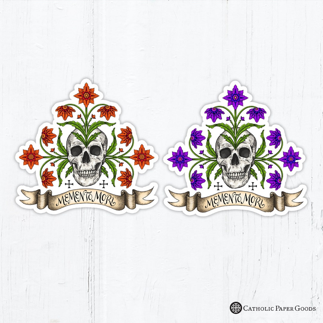 Memento Mori Die Cut Vinyl Sticker 3" Peel & Stick Catholic Vinyl ...