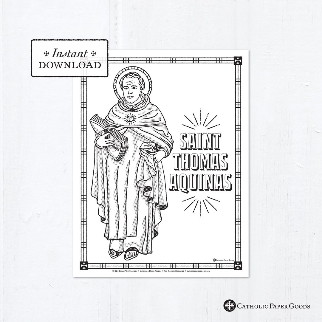 Catholic Coloring Page - Saint Thomas Aquinas - Catholic Saints ...