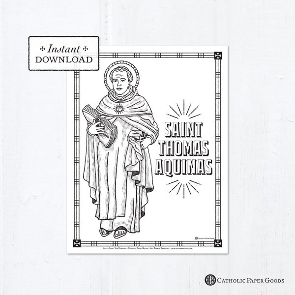 Saint Thomas Aquinas - Etsy