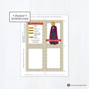 Catholic Saint Trading Cards: December Set #1 + Bonus Coloring Pages ...