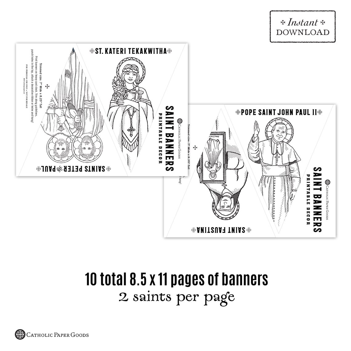 All Saints Day Banner Coloring Page Saint Banners Printable - Etsy