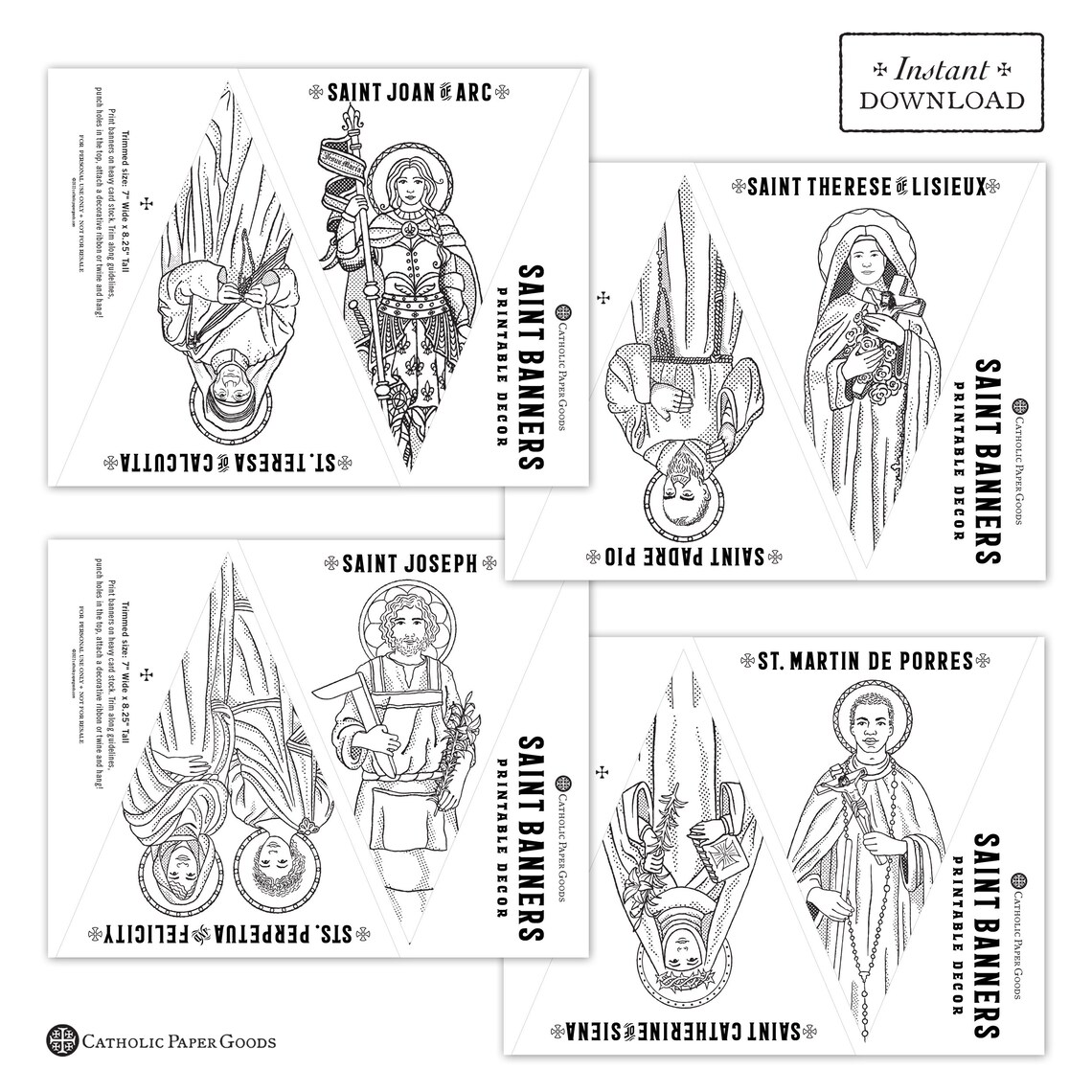 All Saints Day Banner Coloring Page Saint Banners Printable - Etsy