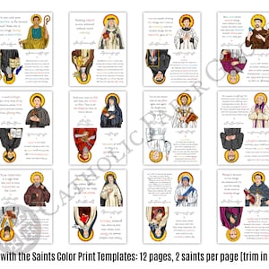 Lent With the Saints 24 Printable Catholic Saint Art Prints, Saint ...