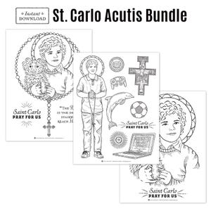 Saint Carlo Acutis Activity Bundle: Catholic Kids Printables (PDF ...