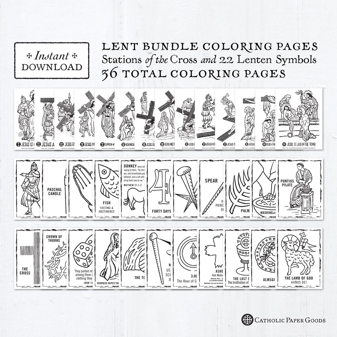 Stations of the Cross Coloring Pages AND Lent Symbols Coloring Pages ...