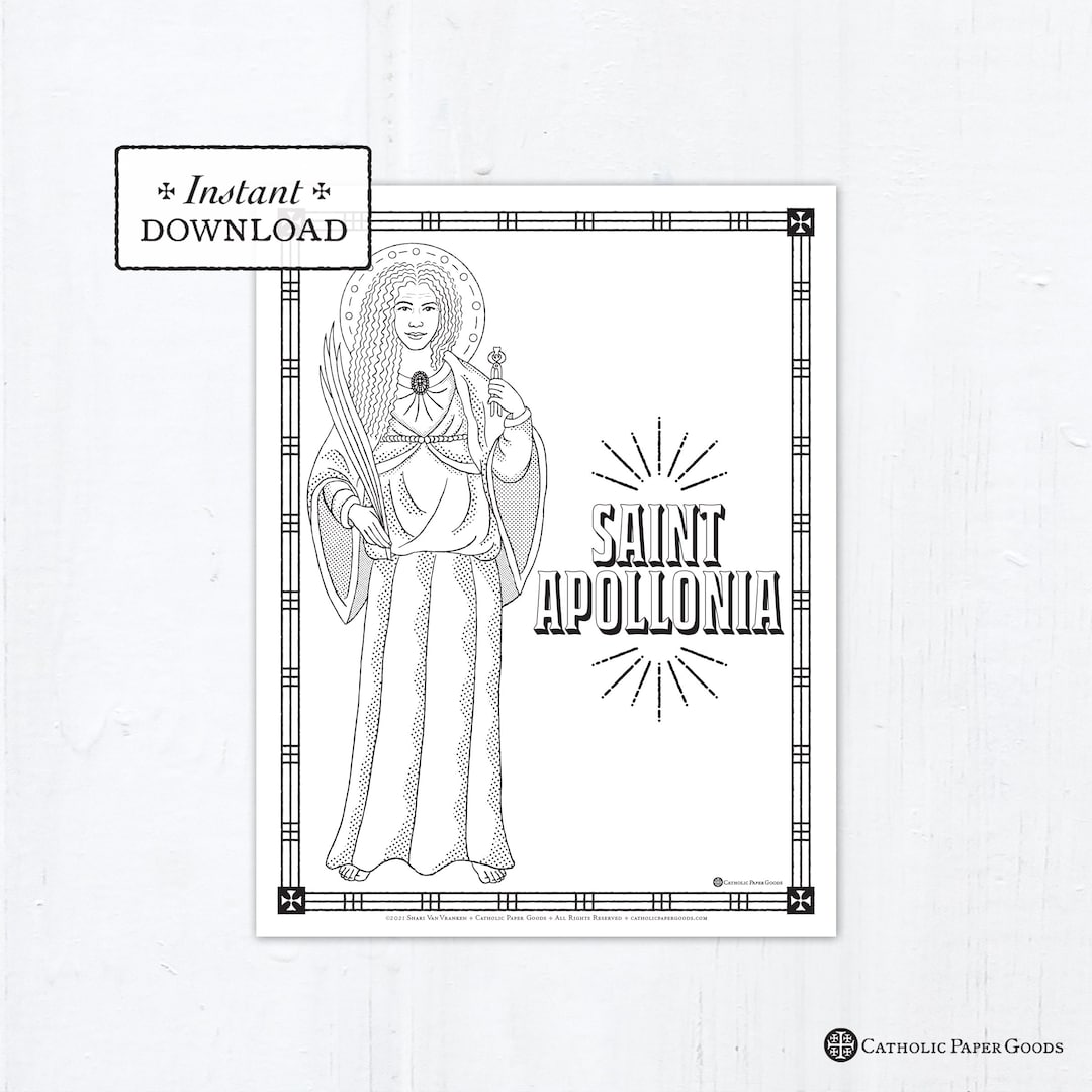 Catholic Coloring Page - Saint Apollonia - Catholic Saints - Printable ...