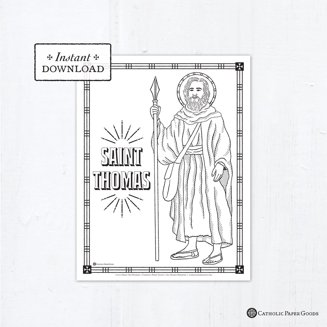 Catholic Coloring Page - Saint Thomas the Apostle - Catholic Saints ...