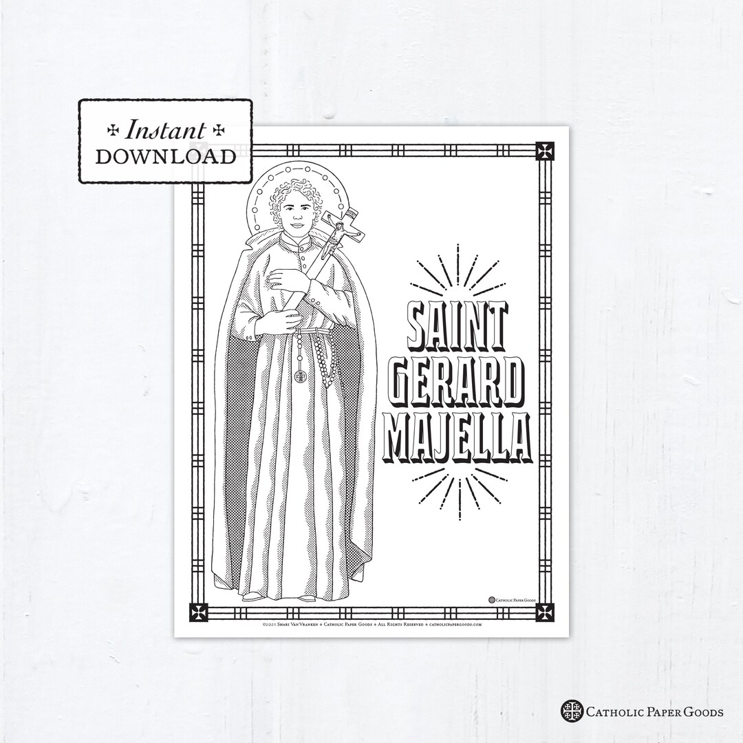 Catholic Coloring Page, Saint Gerard Majella Coloring Page, Catholic ...