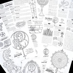 Saint Carlo Acutis Activity Bundle: Catholic Kids Printables (PDF ...