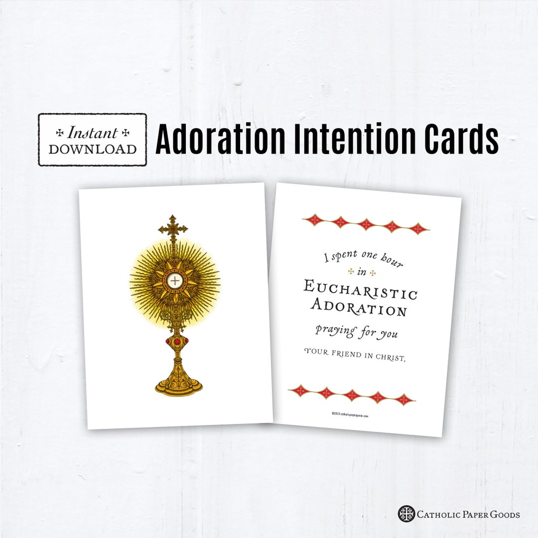 Adoration Intention Cards: Catholic Prayer Cards (PDF) - Etsy