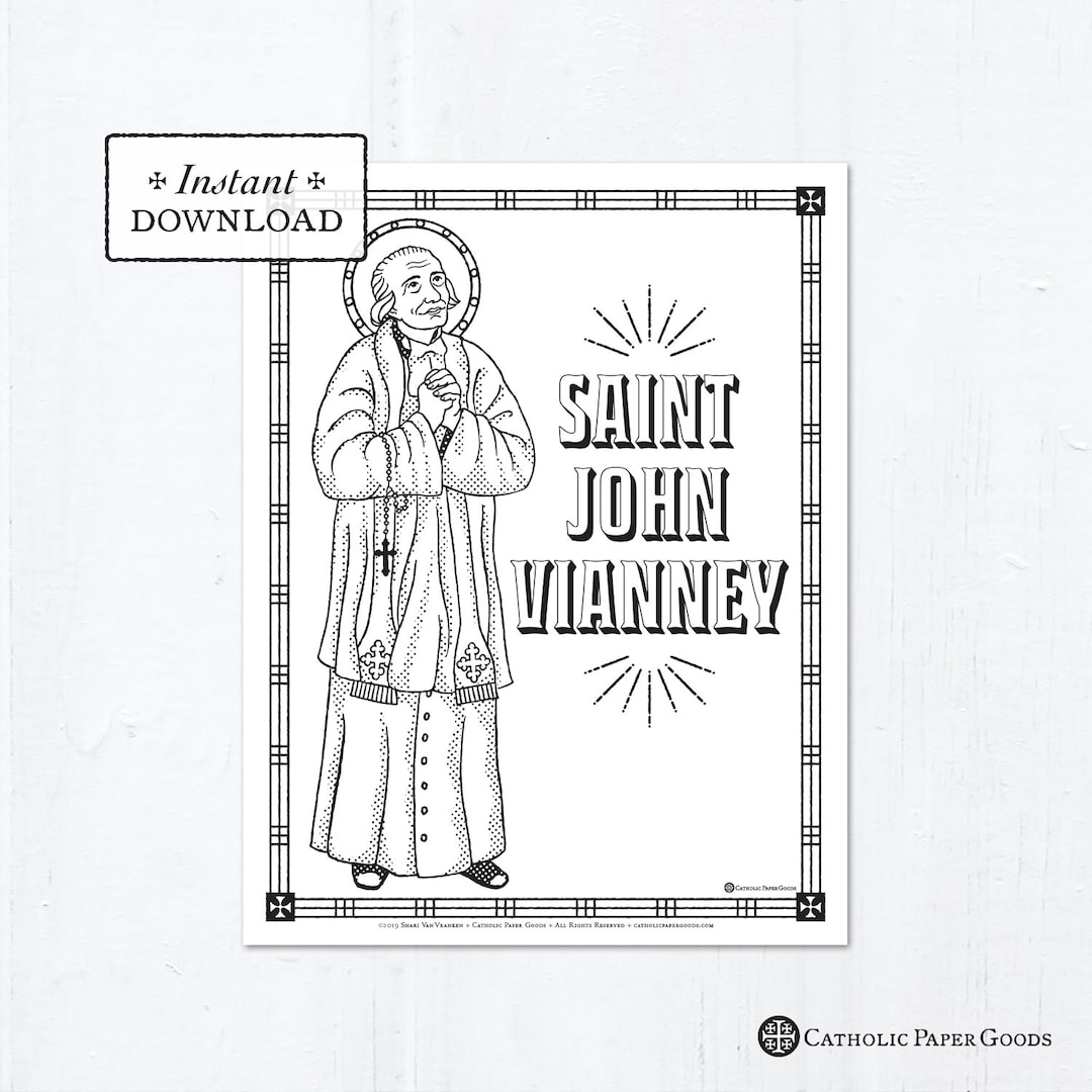 Catholic Coloring Page - Saint John Vianney - Catholic Saints ...