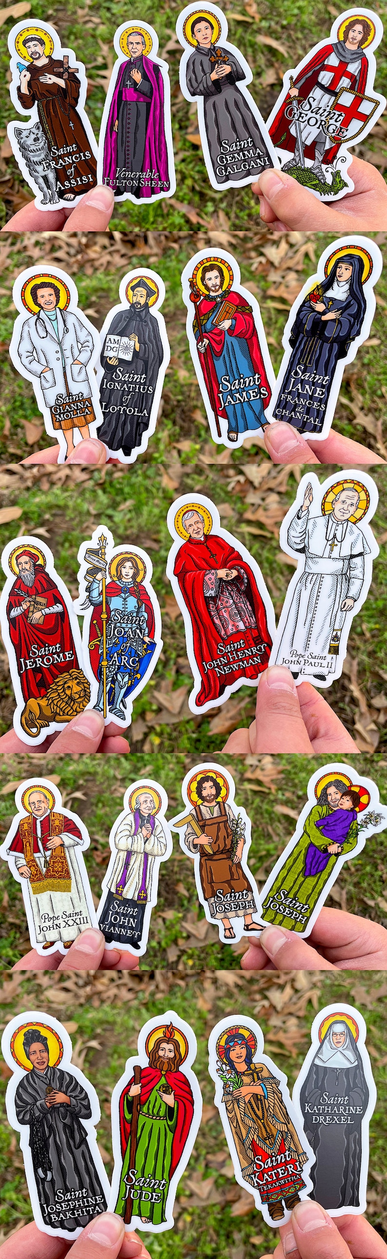 Catholic Saints 4 Inch Individual Die Cut Vinyl Stickers Peel - Etsy