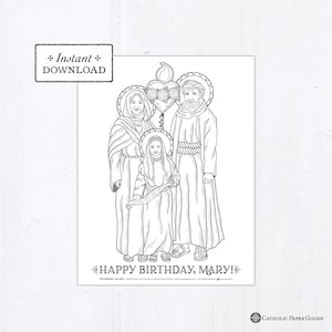 The Nativity of the Blessed Virgin Mary Catholic Coloring Page ...