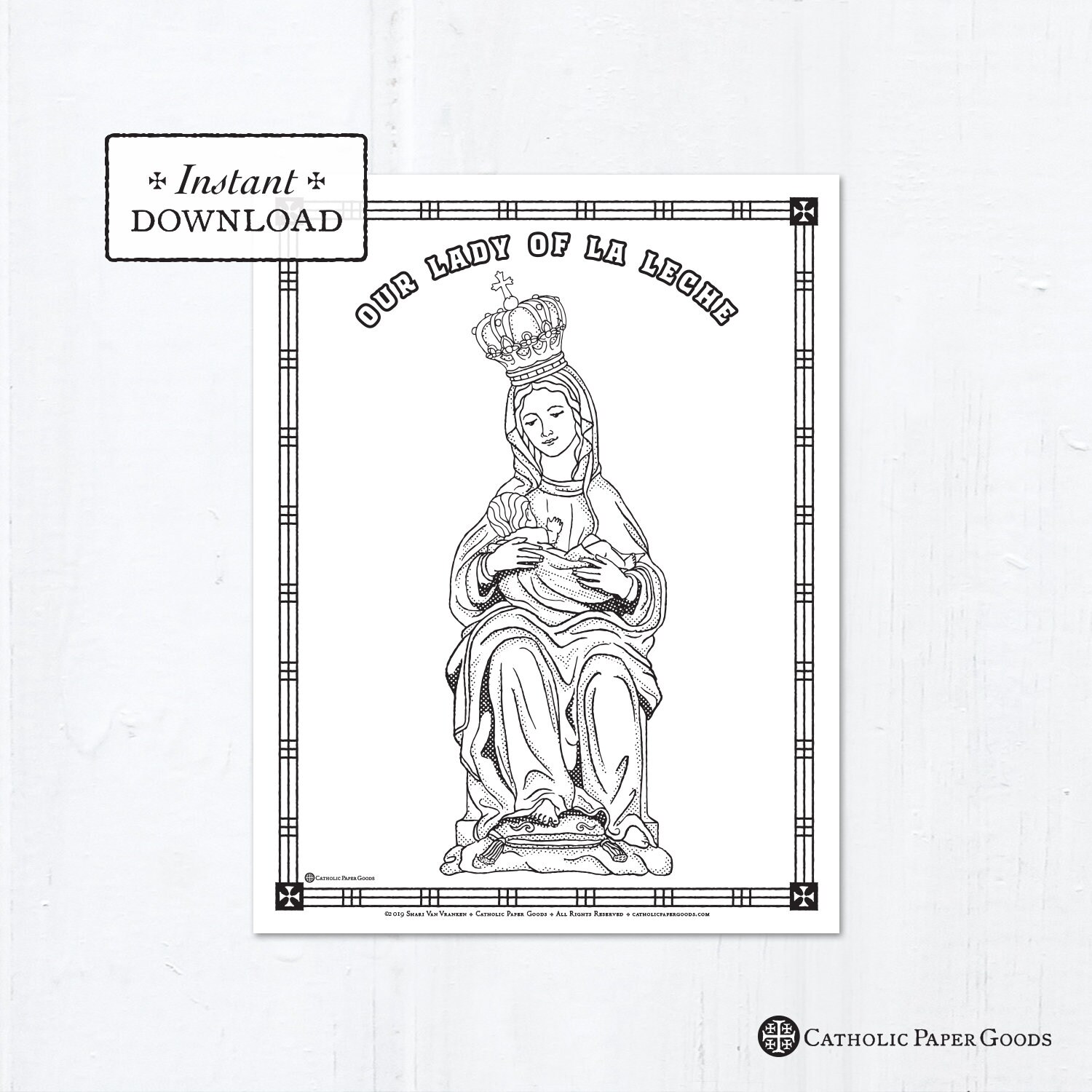 Catholic Coloring Page - Our Lady of La Leche - Catholic Saints ...