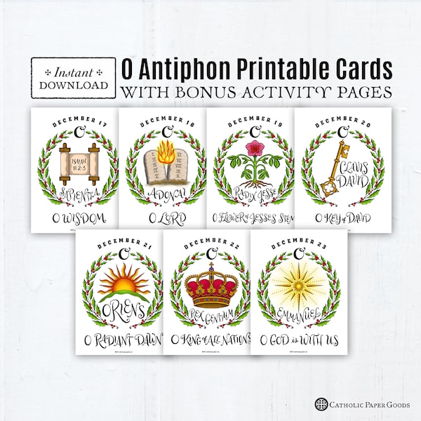 O Antiphons Printable - Etsy