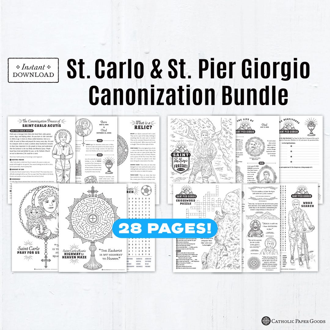 St. Carlo Acutis & St. Pier Giorgio Frassati Catholic Saints Printable ...