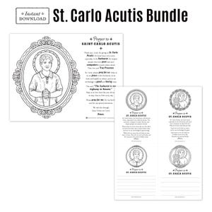 Saint Carlo Acutis Activity Bundle: Catholic Kids Printables (PDF ...