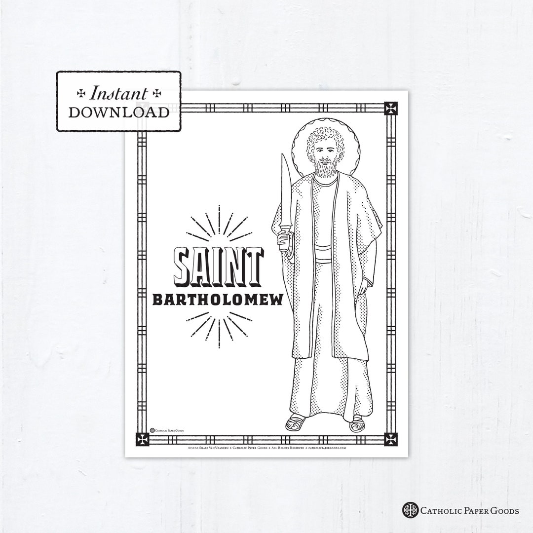 Catholic Coloring Page - Saint Bartholomew - Catholic Saints ...