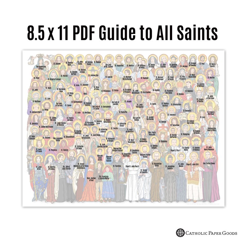 All Saints Day Prayer Cards: Printable Holy Cards (digital Download) - Etsy