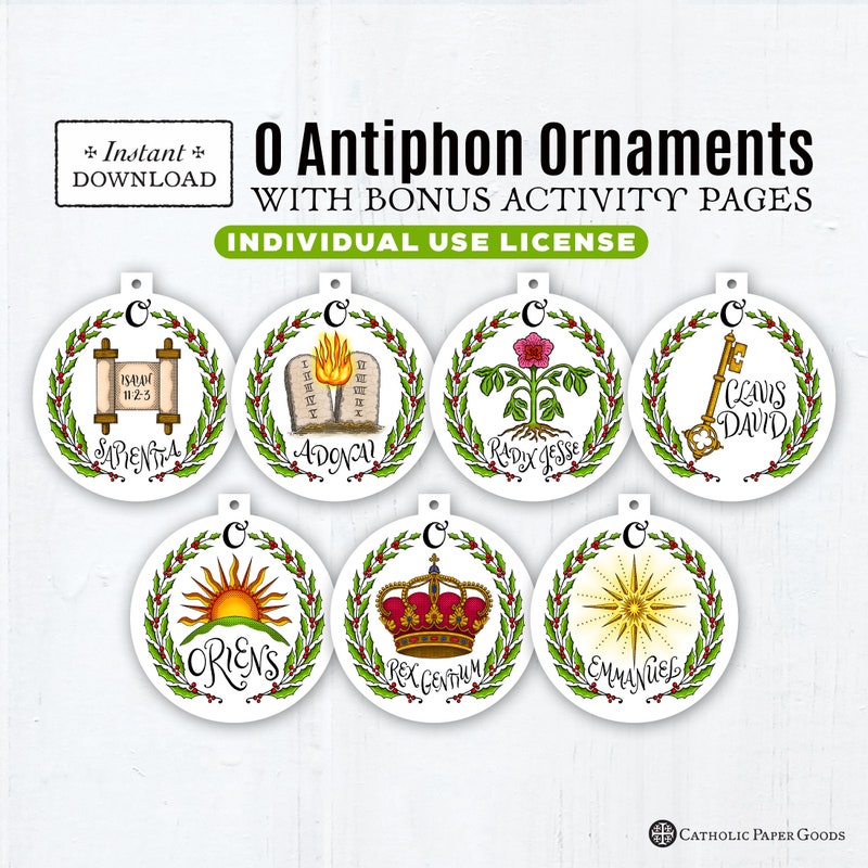 O Antiphons Printable - Etsy