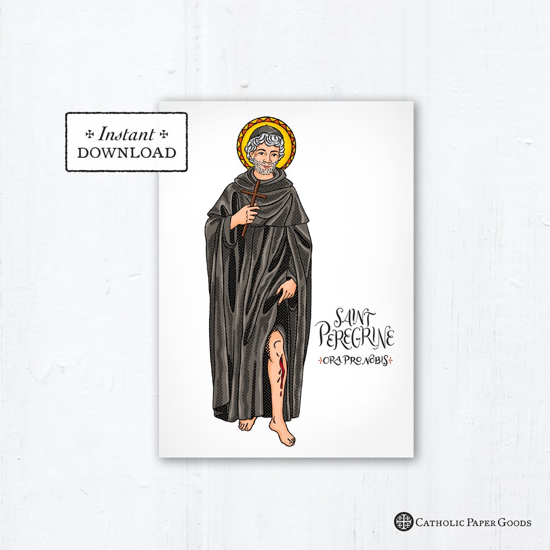 St. Peregrine Card - Art Print - Instant Download - DIY Downloadable ...