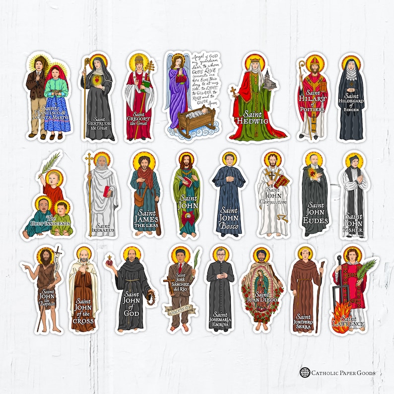 Catholic Saints 4 Inch Individual Die Cut Vinyl Stickers Peel - Etsy