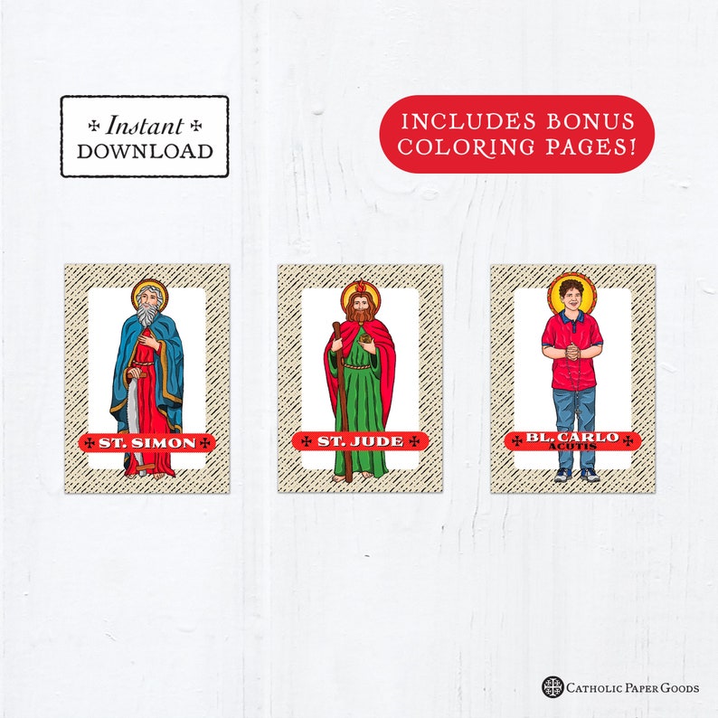 Catholic Saint Trading Cards October Set 2 Printable PLUS - Etsy