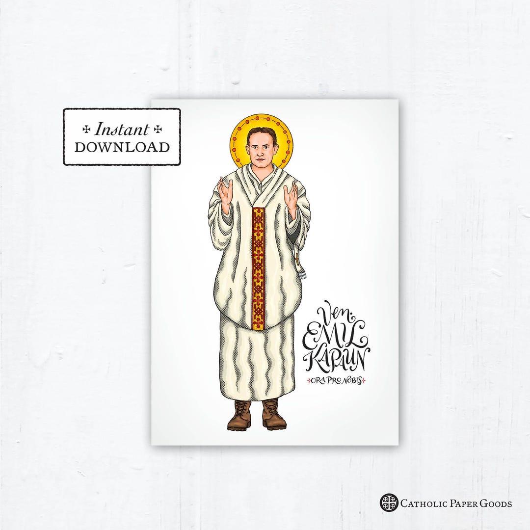 Venerable Emil Kapaun Card, Art Print, Instant Download, DIY ...