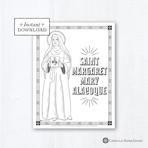 Catholic Coloring Page - Saint Margaret Mary Alacoque - Catholic Saints ...
