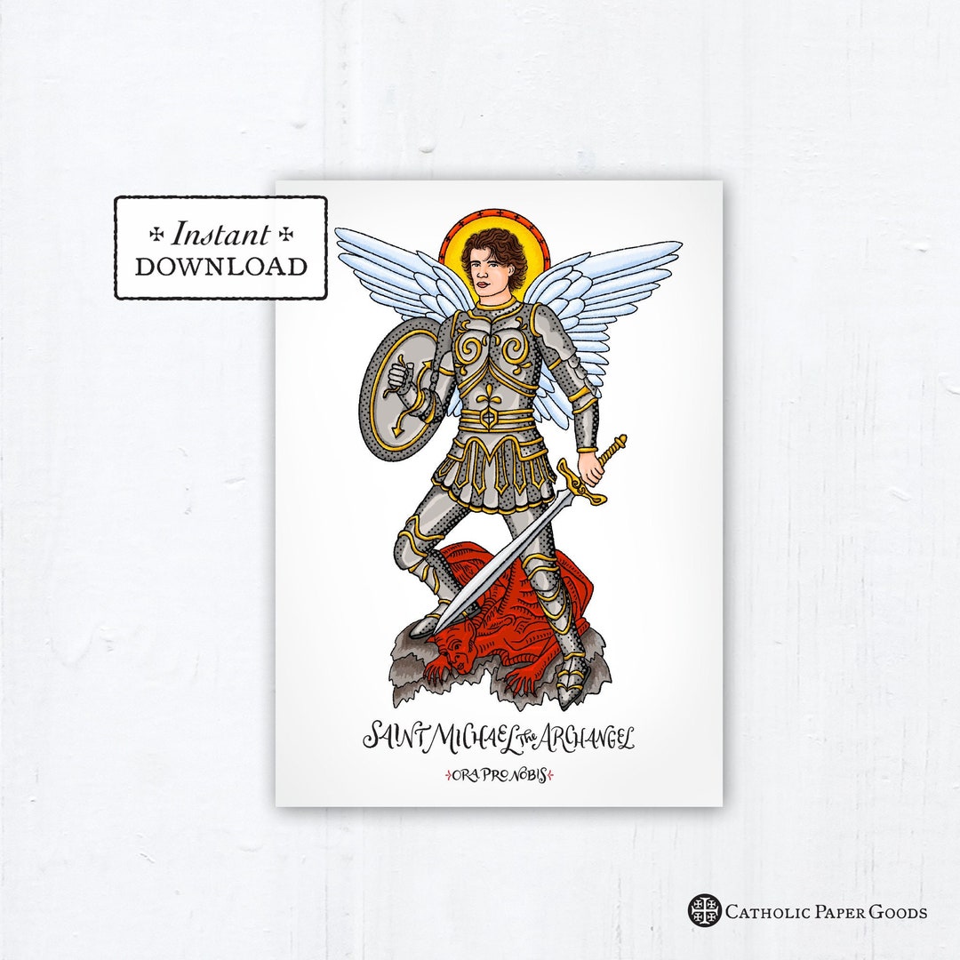 St. Michael the Archangel Prayer Card: Printable Confirmation Gift (DIY ...