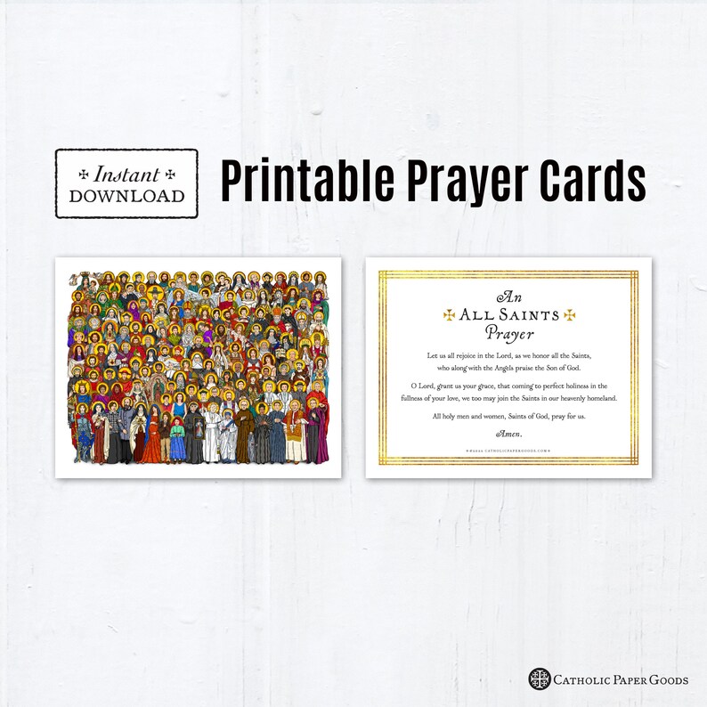 All Saints Day Party Printable Bundle: Invitation Template, Prayer ...