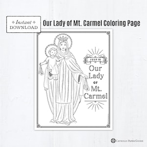 Our Lady of Mt. Carmel Activity Bundle: St. Simon Stock, Brown Scapular ...