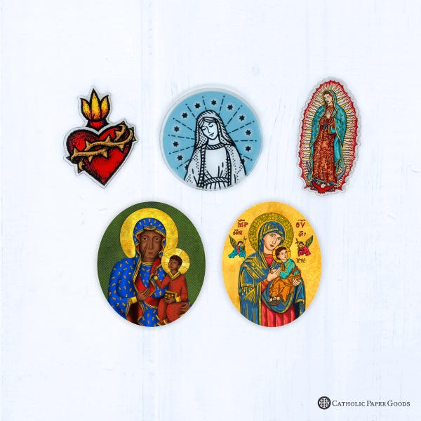 Virgin Mary Pin - Etsy