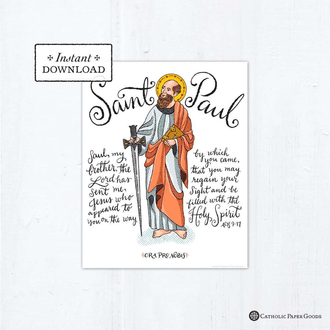 The Conversion of St. Paul Frameable Art Print Instant Download DIY ...