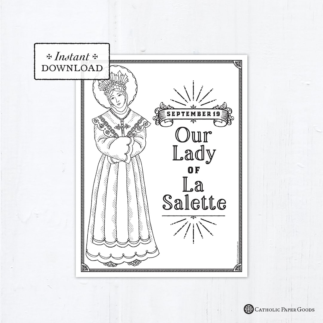Catholic Coloring Page - Our Lady of La Salette - Catholic Saints ...