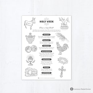 Holy Week Coloring Pages, Bundle of 14, Printable Palm Sunday Spy ...