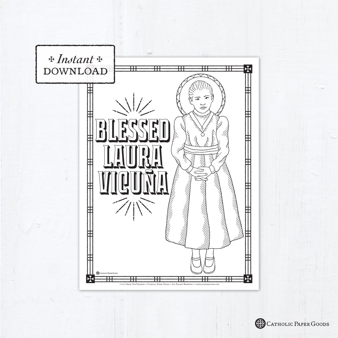 Catholic Coloring Page - Blessed Laura Vicuña - Catholic Saints ...
